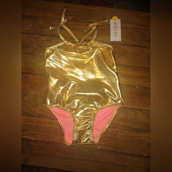Cat & Jack | Swim | Gold Bathing Suit | Poshmark